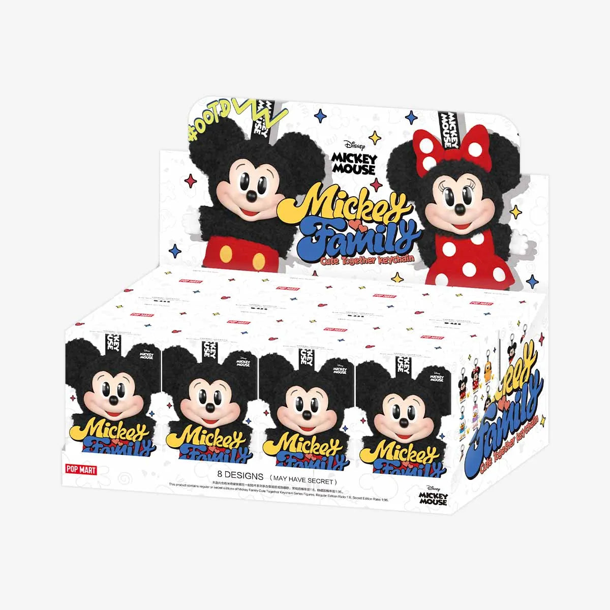 POP MART MICKEY MOUSE FAMILY CUTE TOGETHER KEYCHAIN Blind Box x1 ...
