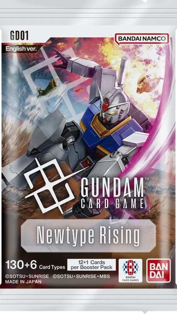 [1 PACK] ENGLISH GD-01 GUNDAM Card Game Newtype Rising Booster Pack x1 ...